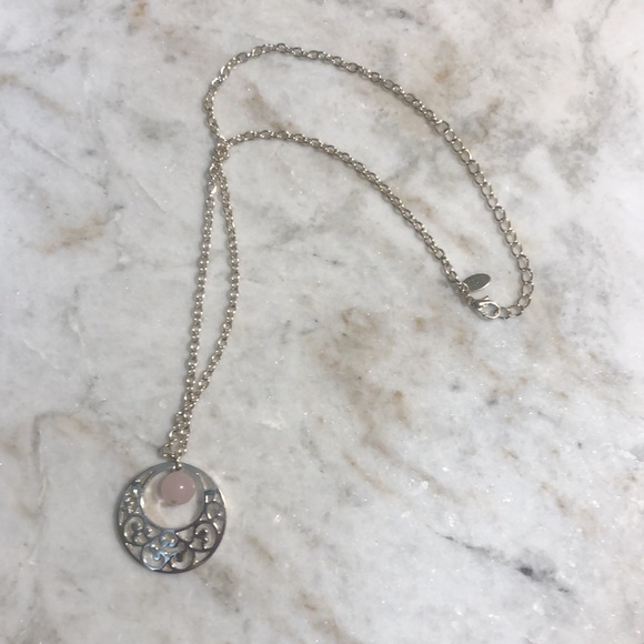 Lbvyr | Jewelry | Lbvyr Silver Chain And Pendant With Rose Quarts ...
